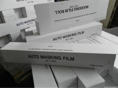China wholesale plastic clear color paint protective car masking film with dispenser box 6mx120m for sale