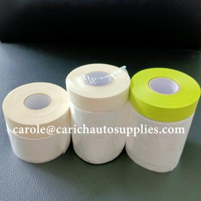 China wholesale static plastic paint masking film with masking tape in one side 550mmx30m for sale