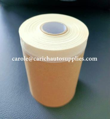 China static plastic paint masking paper with paper tape for automotive paint protection for sale