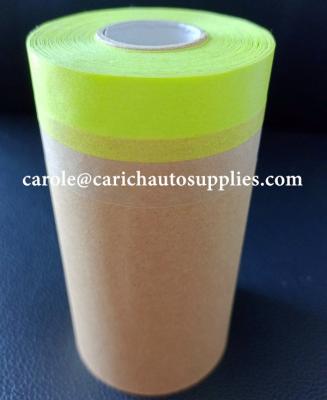 China high quality paint masking paper with paper tape for automotive paint protection for sale
