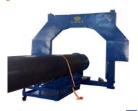 China 1000mm CNC Plastic Pipe Cutting Machine PE PP HDPE Adjustable Angle 0-67.5° for sale