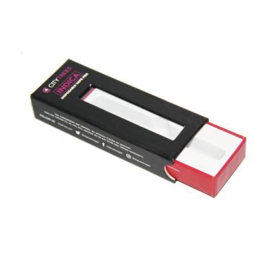 China Materials Customized Recycled Cardboard Pen Packaging Brown Paper Boxes With Window for sale