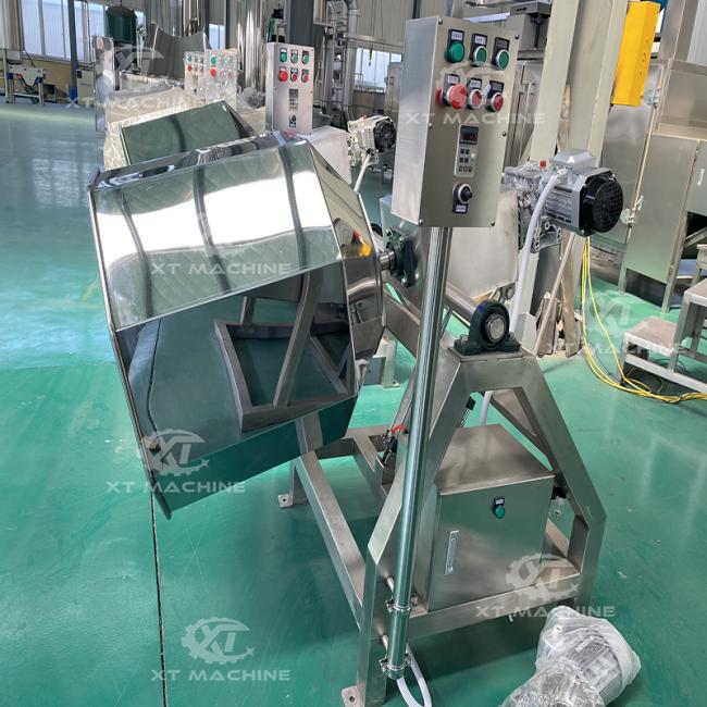 Octagonal flavoring machine left elevation view