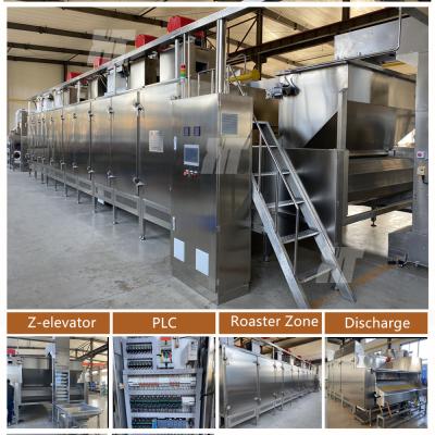China 14.6kw Automatic Nuts Roaster Machine Pumpkin Seed Pecan Roasting Machine for sale