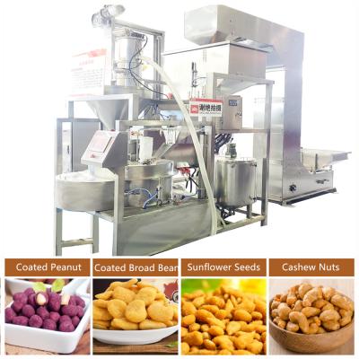 China Automatic Flavored Coated Peanut Production Line Sugar / Liquid Coating Peanuts Making Machine for sale