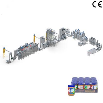 China Línea de procesamiento eficiente de mantequilla de maní Equipo de procesamiento de mantequilla de maní con capacidades de molienda en dos etapas en venta