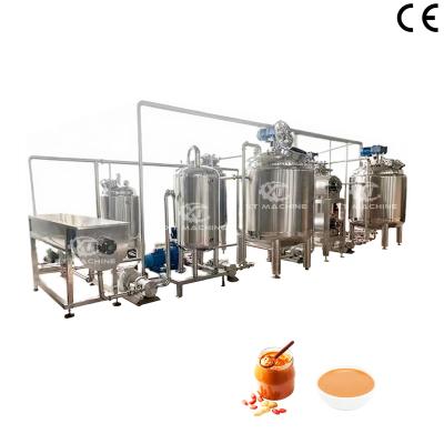 China 2000kg/h High Efficiency Fully Automatic Peanut Butter Production Line Adopts PLC Program Control And Easy Operate for sale
