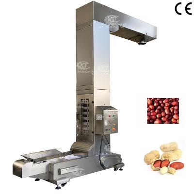 China SUS304 Z-type Liftconveyor 1000 kg/h voor de verwerking van pinda's Te koop