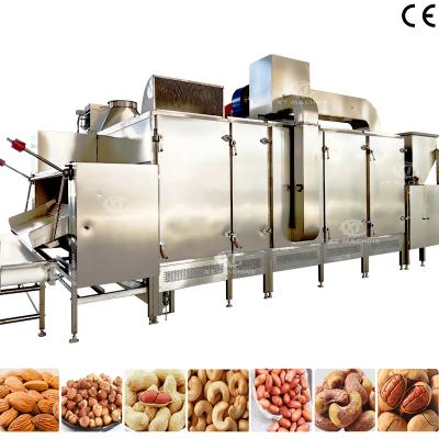China Continuous Belt Type Roasting Machine with 500kg/h-1000kg/h Capacity for Nut Processing Plants for sale
