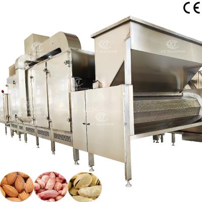 China 300kg/h-500kg/h Continuous Nuts Roasting Machine with Hot Air Circulation for Nut Processing Plants for sale