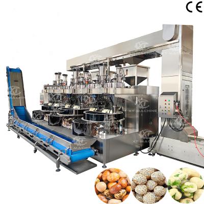 China Large Capacity Three-Station Automatic Coating Machine for Nuts with SUS304 Material for sale