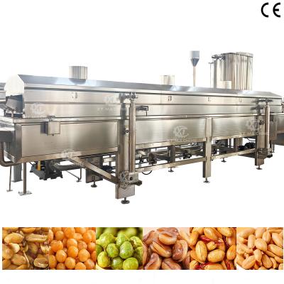 China Stainless Steel Continuous Corn Flakes Nuts Peanut Frying Machine With CE Certification for sale