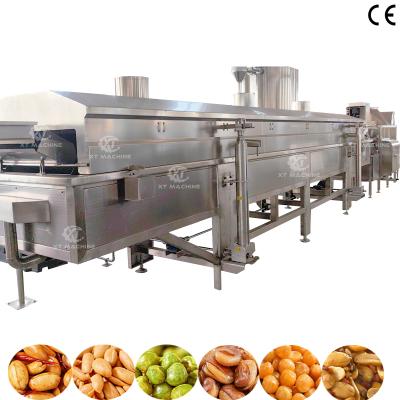 China SUS304 500～800 Kg/h Automatic Continuous Frying Machine For Snack Food French Fries Nuts Meat Peanut Industrial Grade for sale