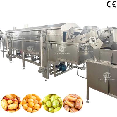 China Máquina freidora automática industrial profesional de nueces para el procesamiento de hojuelas de yuca y maíz en venta