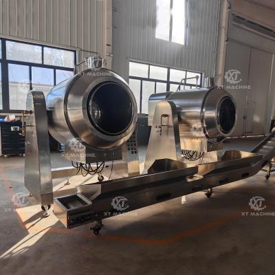 China 80kg/batch Capacity Gas Heating Peanut Frying Machine Seed Drum Roasting Machine For Seed Processing for sale