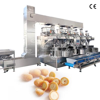 China High Efficiency Three-station Automatic Cashew Nut And Melon Seed Kernel Coating Machine for sale