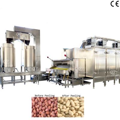 China 500~1000kg/h Stainless Steel Food Grade Roasted Peanut Blanching Machine Pistachio Peeling Equipment For Nut Processing Plants for sale
