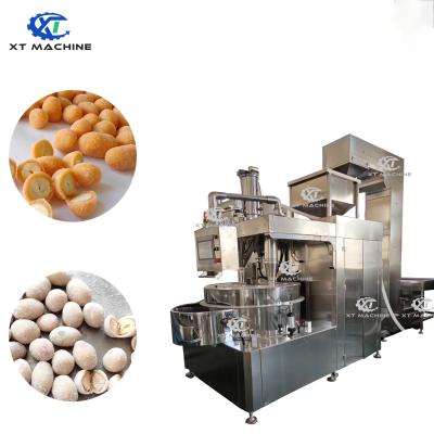 China PLC Controlled Coating Machine for Dough Peanuts/Flavored Coffee Beans/Nuts High-Speed Spinning Automatic Batch Coating Machine for sale