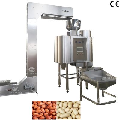 China Full Automatic 500kg/h Stainless Steel Groundnut Hazelnut Peeling Machine Nuts Blanching Machine for Nut Processing Plants for sale