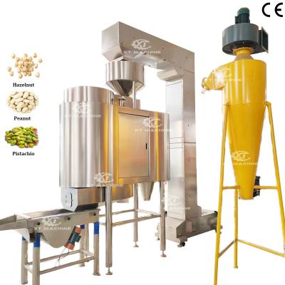 China Customizable High Efficiency 500kg/h Groundnut Hazelnut Blanching Machine Pistachio Peeler with PLC Control System for sale