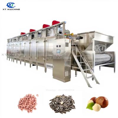 China Stainless Steel Continuous Hot Air Nut Roaster with PLC Control and Cooling Section for Uniform Roasting for sale