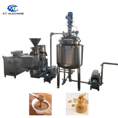 China 200kg/h Small Capacity Peanut Butter Production Line Stainless Steel Easy Operate Almond Hazelnut Paste Making Machine for sale