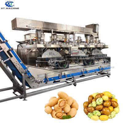 China PLC Controlled Automatic Peanut Coating Machine with High-Speed Spinning Disc and 300-400kg/h Capacity for sale