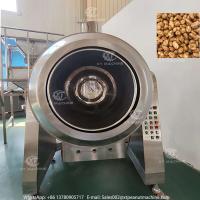 China 70kg/batch Gas Heating Automatic Temperature Control Roller Roaster Multipurpose Sugar-coated Peanut Making Machine for sale