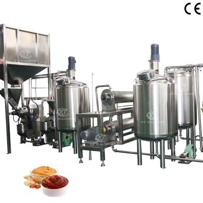 China SS304 Peanut Butter Production Line with 200-300 Meshes Fineness and 1000kg/h-3000kg/h Capacity for Nut Processing Plants for sale