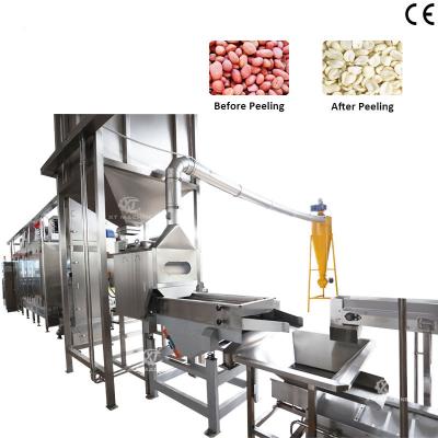 China Split Peanut Kernel Blanching Machine High Accuracy Peanut Roasting and Blanching Production Line for sale