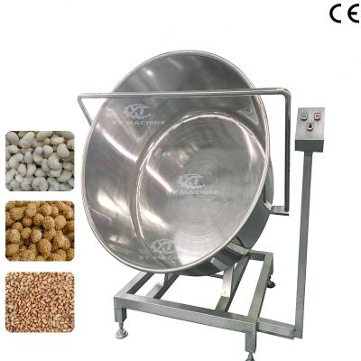 China Fully Automatic 100kg/batch Peanut Batch Coating Machine Nut Coating Equipment for sale
