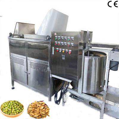 China Automatic Temperature Control Food Frying Machine-Peanut Batch Fryer with Automatic Discharging for sale