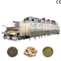 China Belt Type Continuous Peanut Roasting Machine Salted Melon Seed Roaster PLC Control for Food Processing for sale