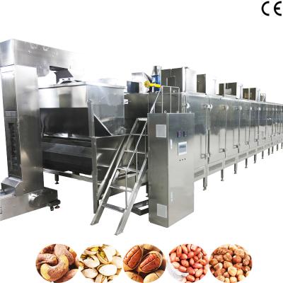 China Continuous Nuts Roasting Machine with Adjustable Temperature SS304 Material and 1000kg/h Capacity for sale