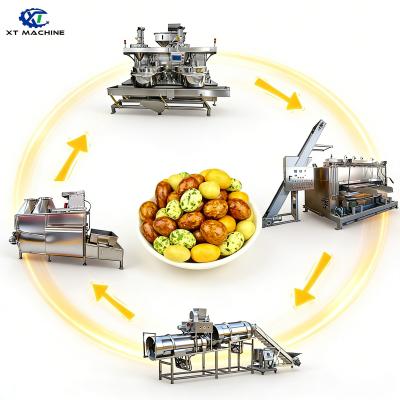 China 500-1000kg/h Capacity SUS304 Food-Grade Peanut Coating Machine with PLC Control for Nuts Processing for sale