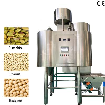 China Fully Automatic 500-1000kg/h Feeding and Discharging Whole Kernel Air Peanut Blanching Machine For Nut Processing Plants for sale