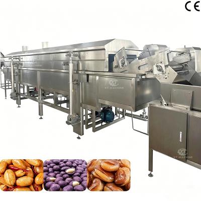 China Stainless Steel 304 Industrial Automatic Continuous Frying Machine with Oil-Water Separation for Nut Processing for sale