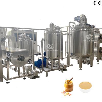 China 500-2000kg/h Fully Automatic Peanut Butter Production Line Pistachio Paste Making Machine with PLC Program Control for sale