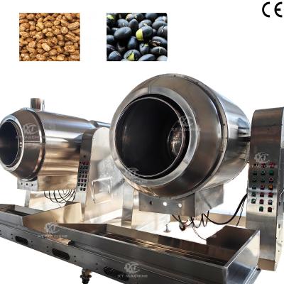 China High Efficiency 70kg/batch Stir Fry Wok Sugar Coating and Heating Machine for Nut Processing Plants Roller Roaster for sale