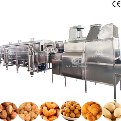 China Fully Automatic SUS304 Fried Corn Nuts Production Line with 500-1000kg/h For Fried Flour-coated Peanut for sale