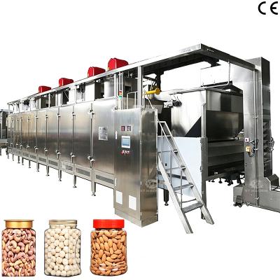 China High Quality Cashew Nut Japanese Beans Roasting Machine Automatic Nut Roaster with 500kg/h-2000kg/h for Food Processing for sale