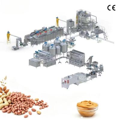 China Turnkey Peanut Butter Processing Line 200-5000kg/h Full-auto PLC Intelligent Control System Complete Set Equipped for sale