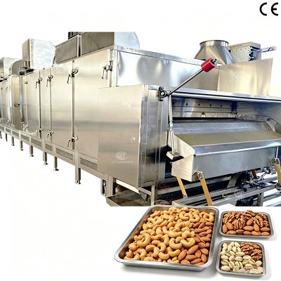 China 300kg/h-500kg/h Stainless Steel Peanut Cashews Roasting Machine Japanese Beans Roaster with Air Cooling for sale
