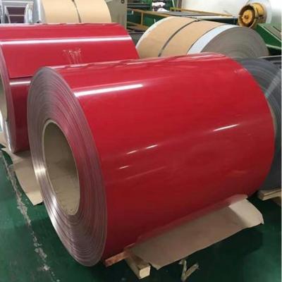 China Custom Width Coated Red Aluminum Coil Rust Protection 50-1250mm for sale