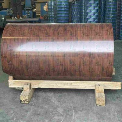 China Building Materials Decorative Prepainted Aluminum Coil Factory Wooden Texture for sale