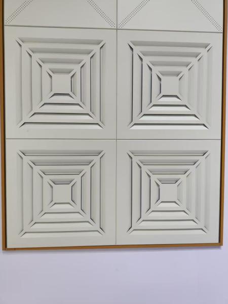 Quality 3D Square Tiered Perforated Aluminium Ceiling Panel For Commercial Lobbies for sale
