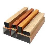 Quality Real Wood Grain Aluminium Strip Ceiling Natural Aesthetics With Metal Durability for sale
