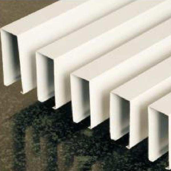 Quality U Shaped Premium Aluminum Strip Ceiling Systems U Baffle Aluminum Panel Ceiling for sale
