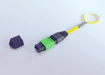 China Adaptador do laço de retorno da fibra de MPO, conectores de cabo do remendo da manutenção programada 12F sem abrigar à venda