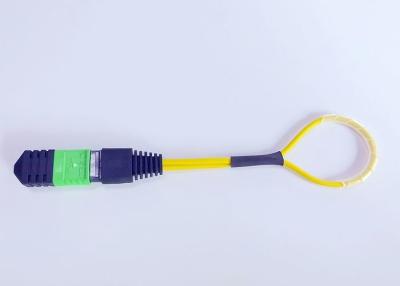 China Adaptador do laço de retorno da fibra de MPO, conectores de cabo do remendo da manutenção programada 12F sem abrigar à venda